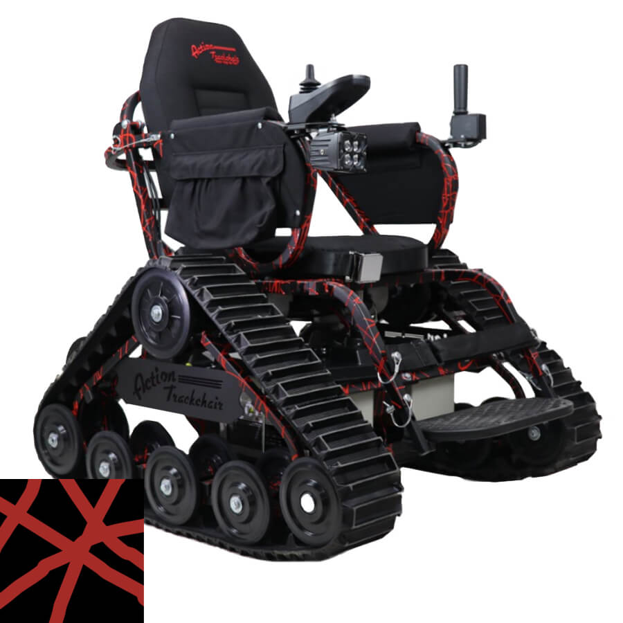 Matte Black /W Red Splash